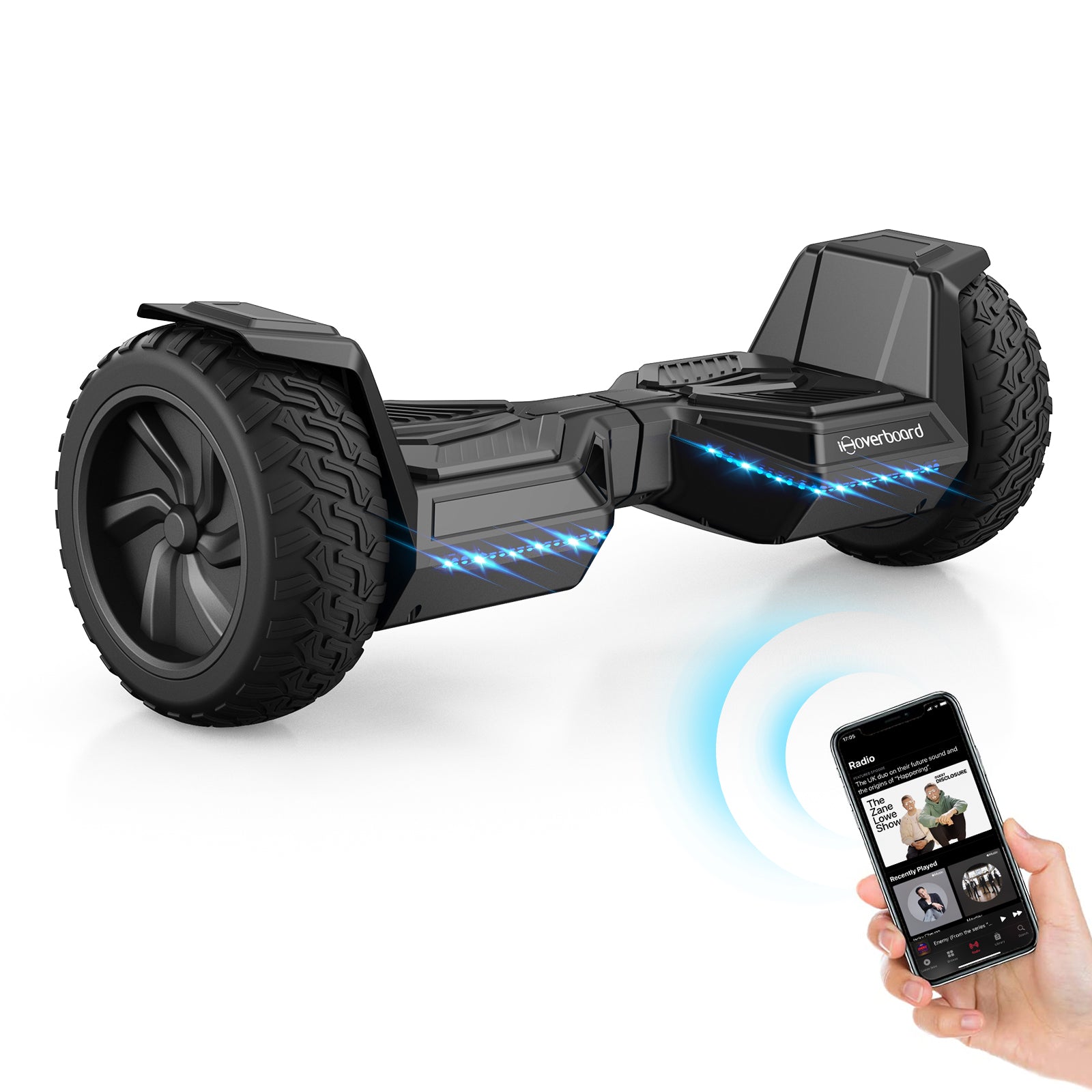 H8 LED Schwarz Hoverboard Gelände 8.5" | iScooter